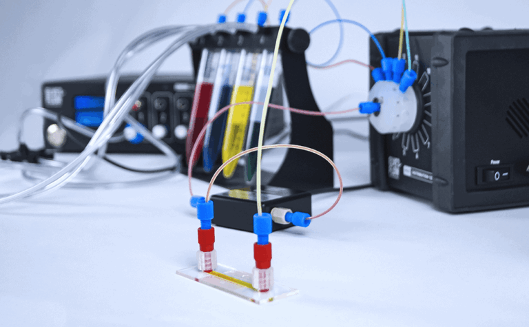 Microfluidic Perfusion medium switch using IBIDI© chips - Elveflow