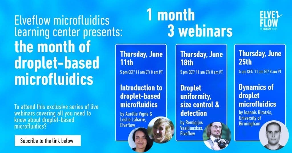 Elveflow droplet microfluidics webinar month - Elveflow